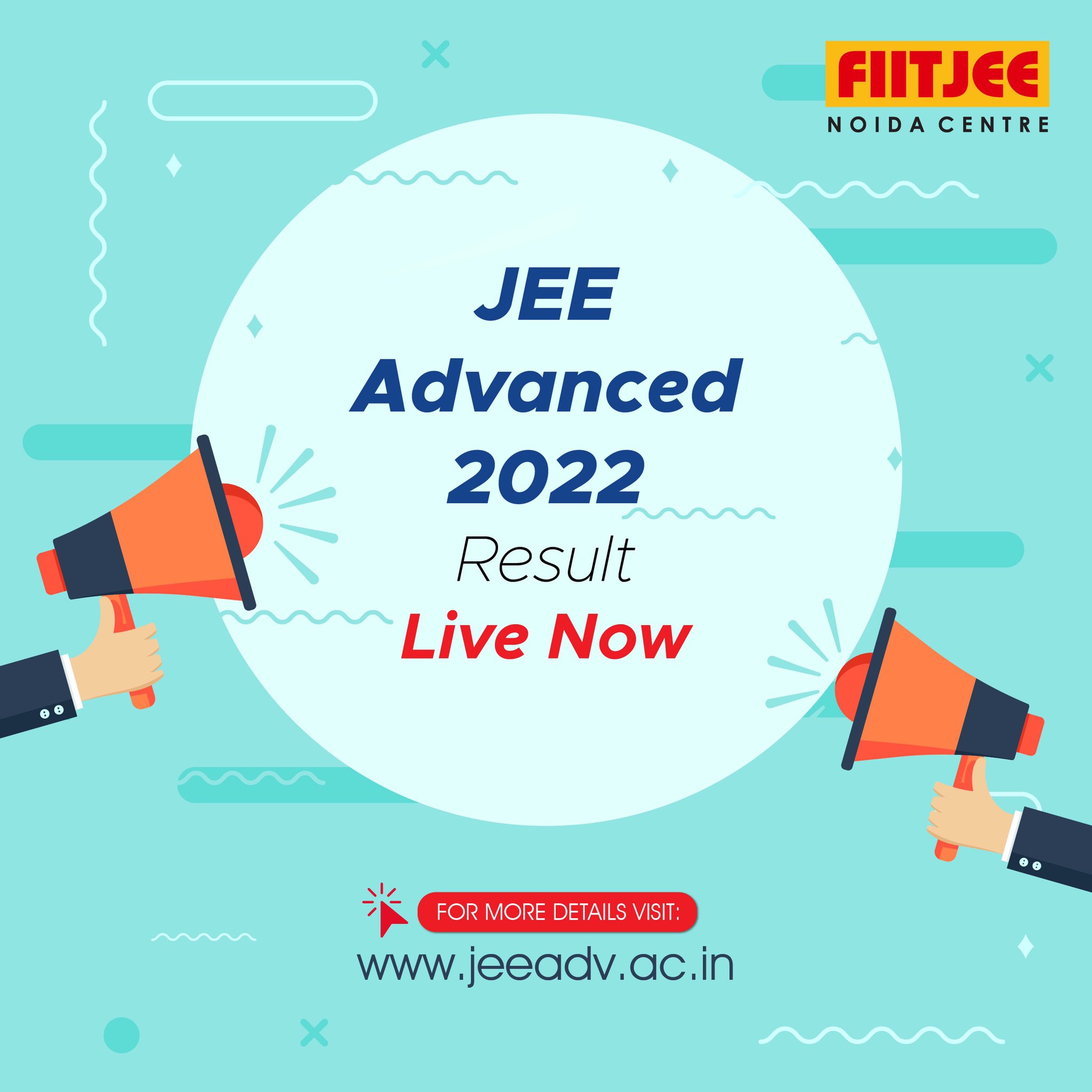 FIITJEE NOIDA on Twitter: "JEE Advanced 2022 Result Live Now 🚨! Visit the official website https ...