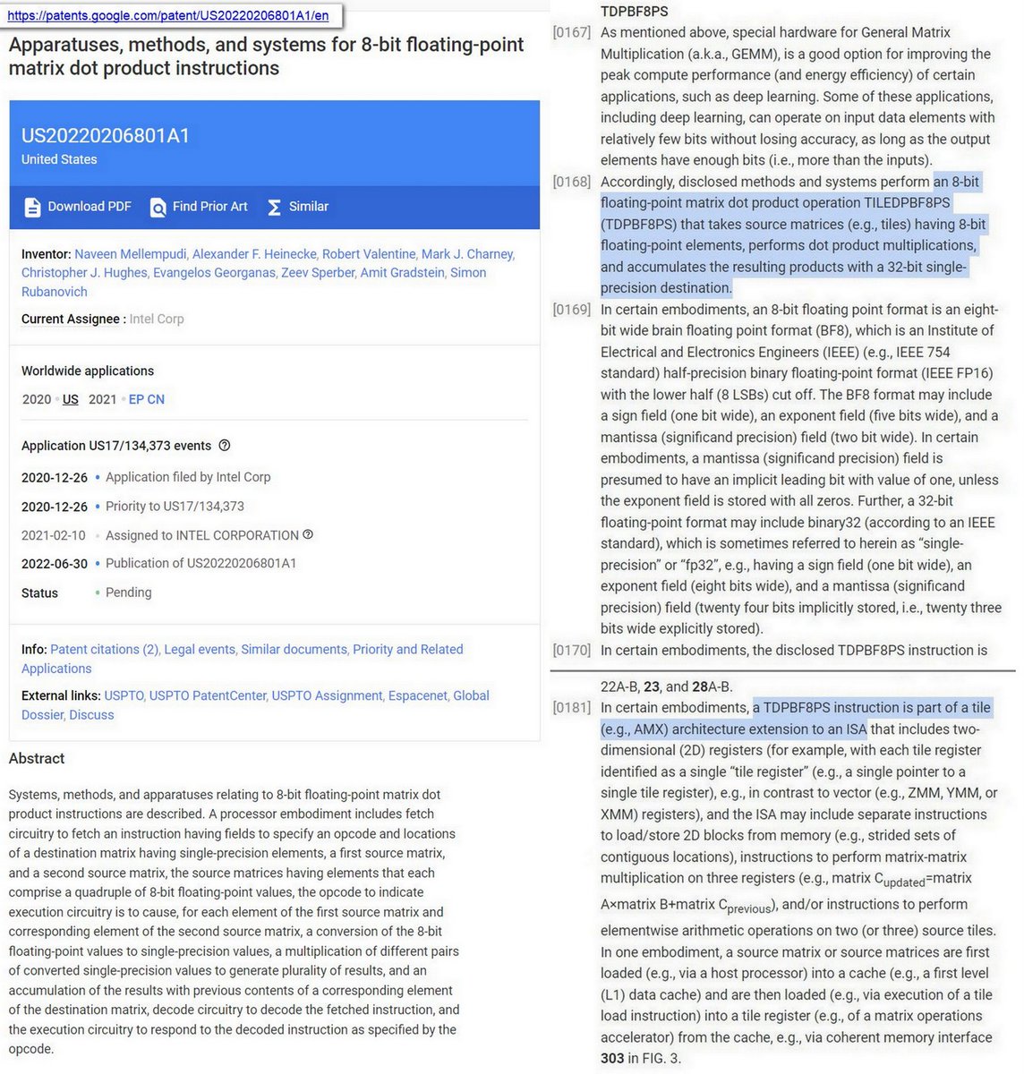 OGAWA, Tadashi on Twitter: "=> First Gen Intel AMX supports INT8 and BF16 has ability to easly ...