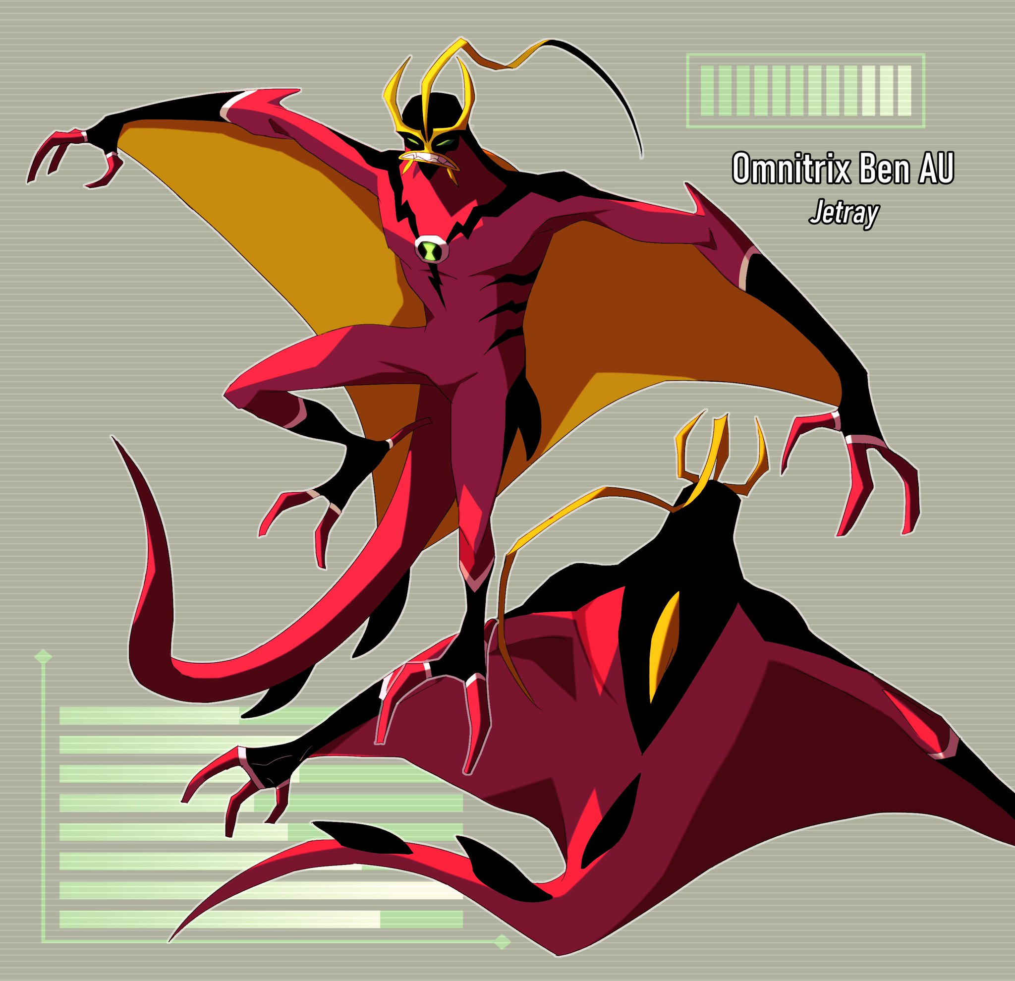 Blair on Twitter: "Omnitrix Ben AU - Alien Designs (Batch 4) Jetray, Fasttrack, Tranquillizer ...