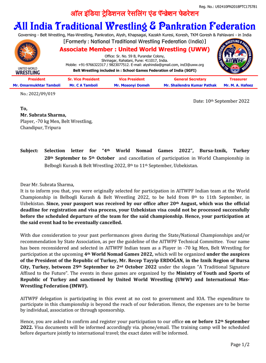 #Update Bad News: Subrata's visa process could not be completed on time ...