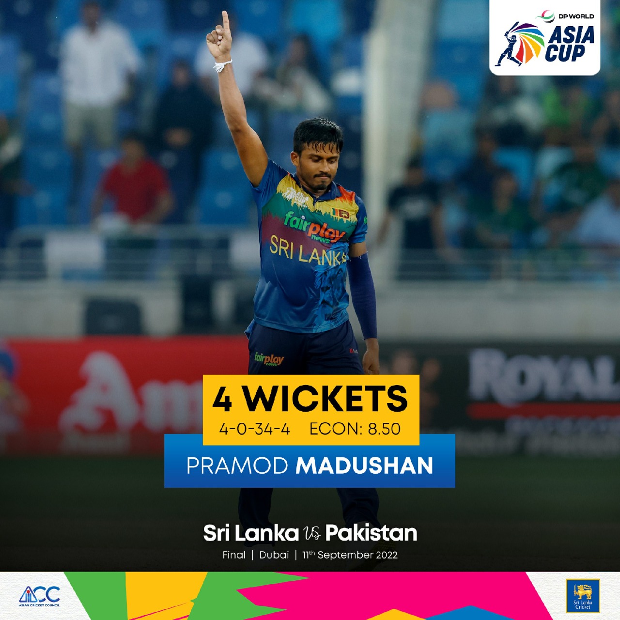 Sri Lanka Cricket 🇱🇰 on Twitter: "Pramod Madushan bagged a 4-fer in the #AsiaCup final ...