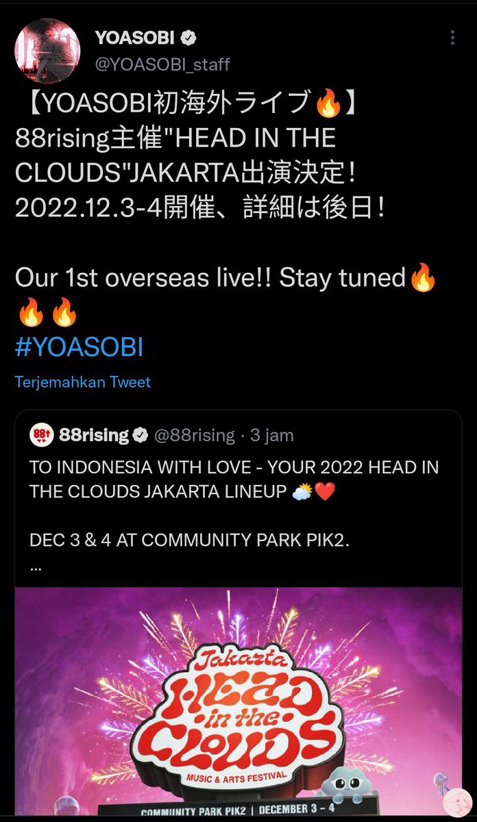 JAPANFESS TERANG on Twitter: "*jpf yoasobi dateng ke indonesia guys 😭😭"