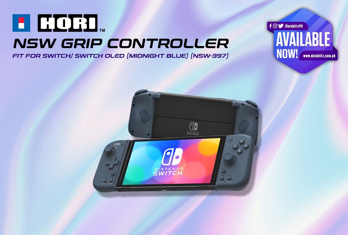 DataBlitz on Twitter: "PLAY FOR LONG HOURS. Hori NSW Grip Controller Fit for Switch/ Switch OLED ...