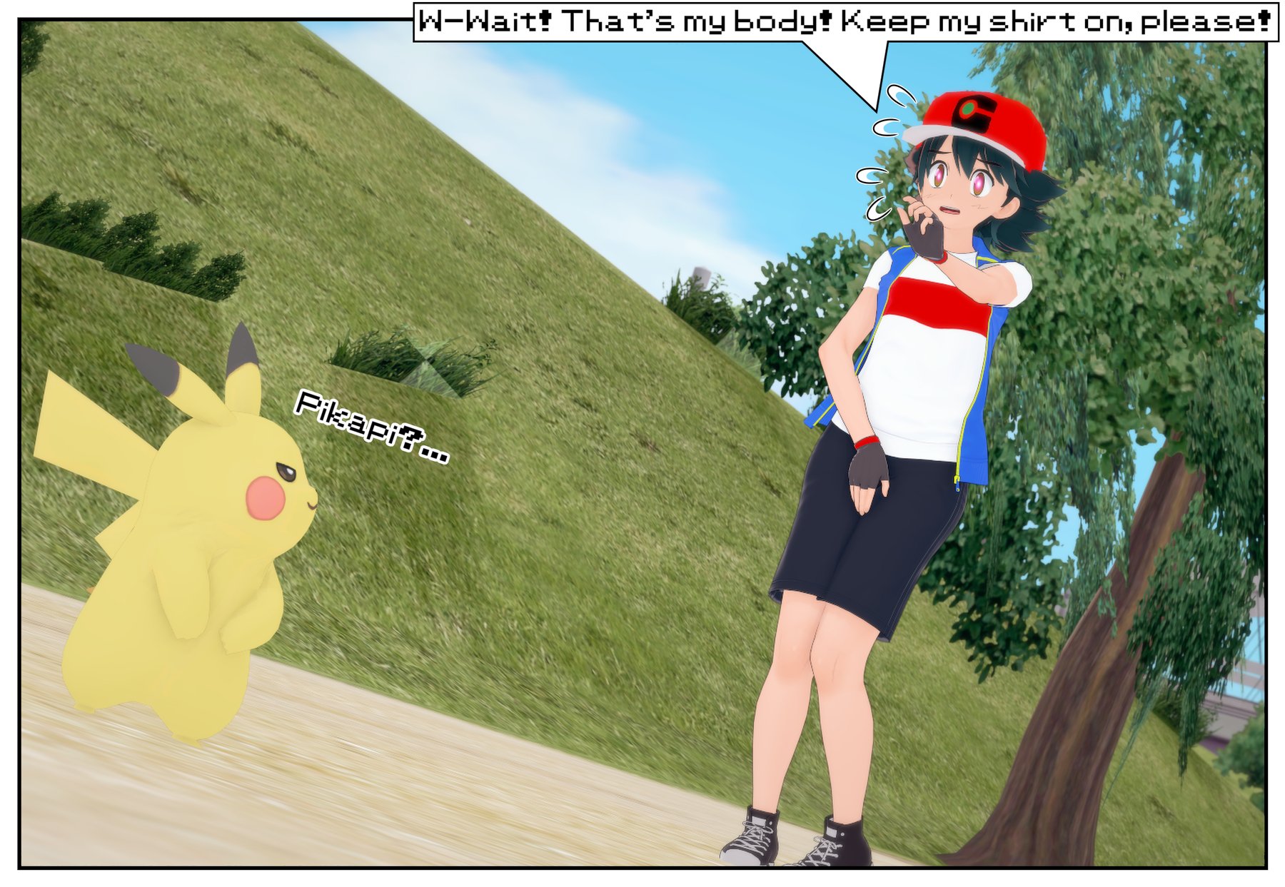 Megalo_Run (Pssst I'm back) on Twitter: "#R18 #TSF #Bodyswap #入れ替わり Looks like Ash and a ...