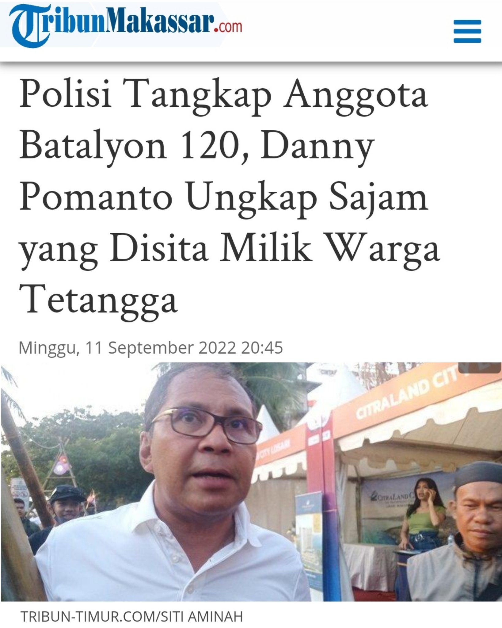 Daeng Info on Twitter: "Danny langsung mengkonfirmasi kebenarannya kepada pihak Batalyon 120 ...