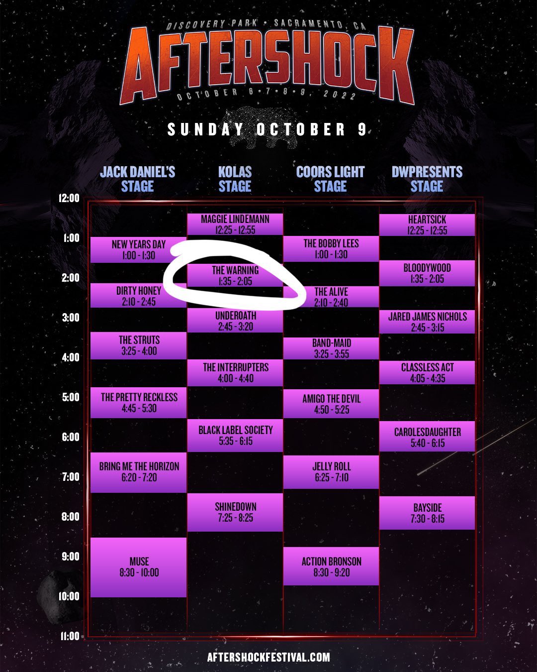 ᴛʜᴇ ᴡᴀʀɴɪɴɢ ꜰᴀɴᴅᴏᴍ⚡️🌐 on Twitter: "@TheWarningBand2 has a time set for @AFTERSHOCKSAC! Don’t ...