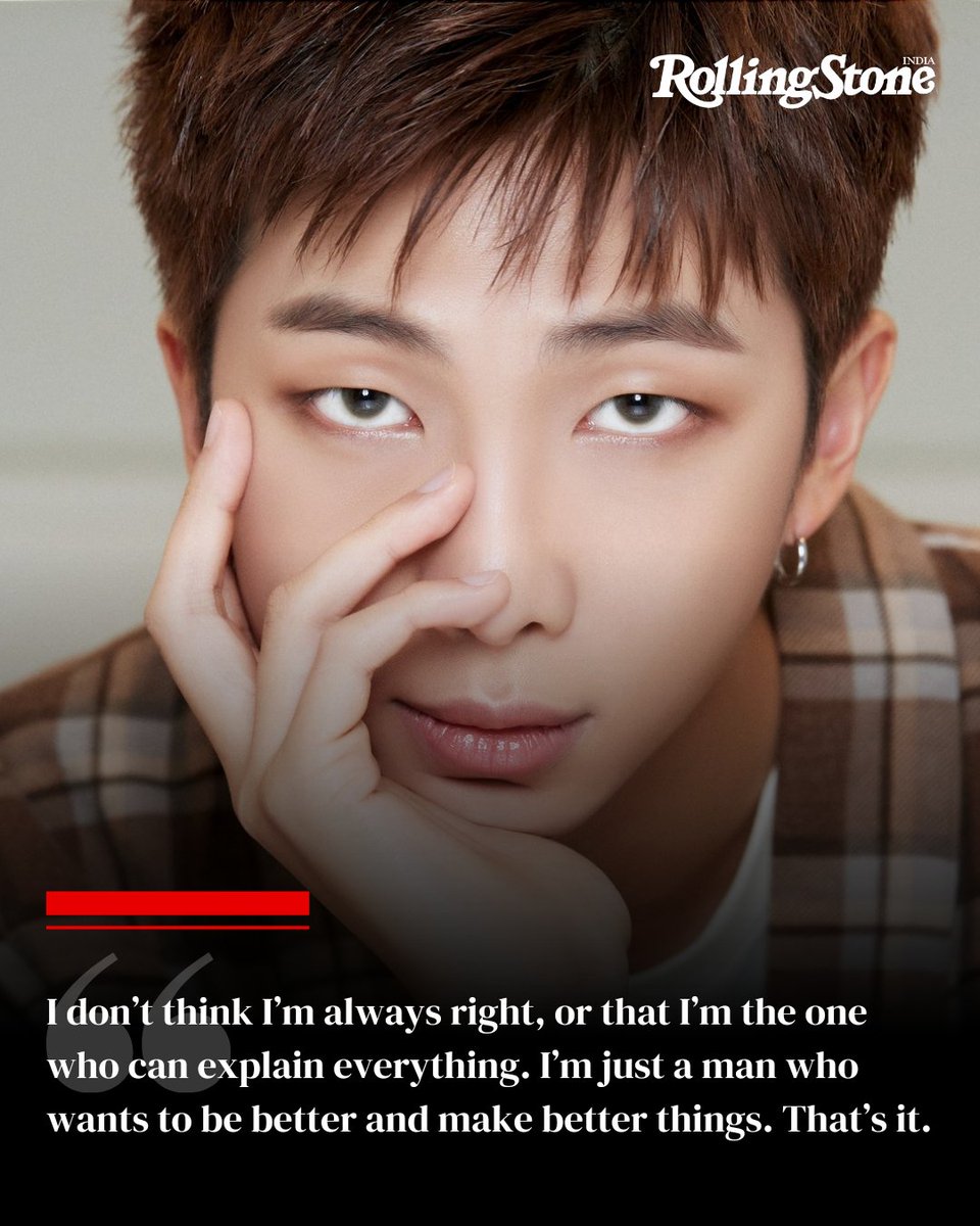 Rolling Stone India on Twitter: "BTS' charismatic leader, RM turns 28 today. Known for his ...