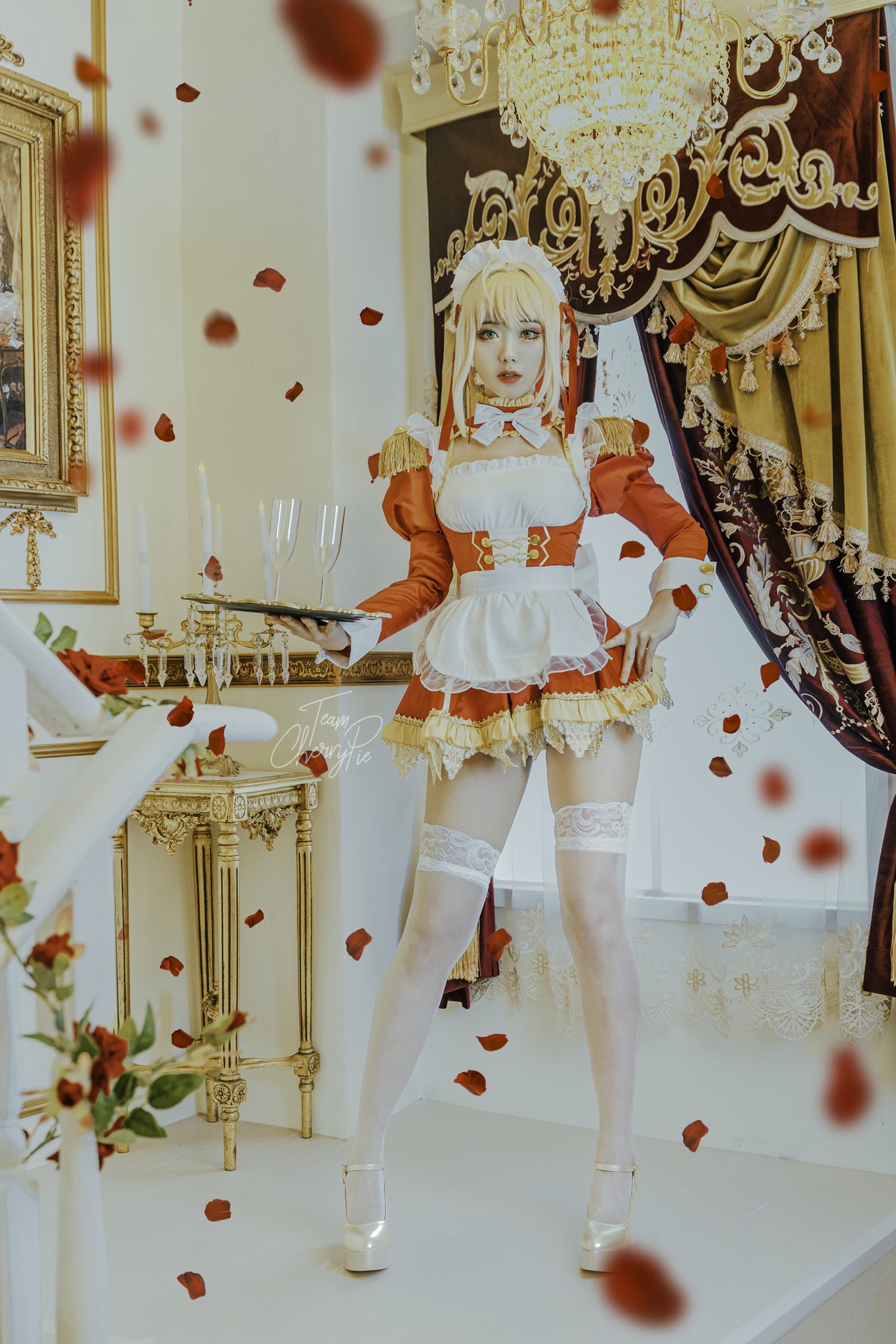 𝗘𝗻𝗷𝘆𝘂 엔쥬 on Twitter: "Fate/Grand Order 네로 클라우디우스 칼데아 메이드 🌹Model. @enjyu_ming9 🍷Photo. @CherryPie ...