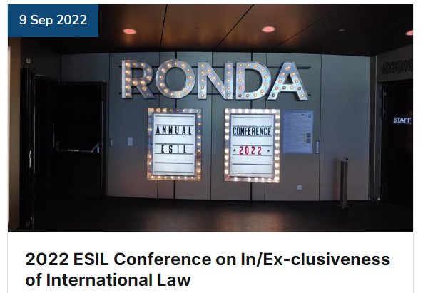 Greening ESIL – European Society of International Law | Société ...