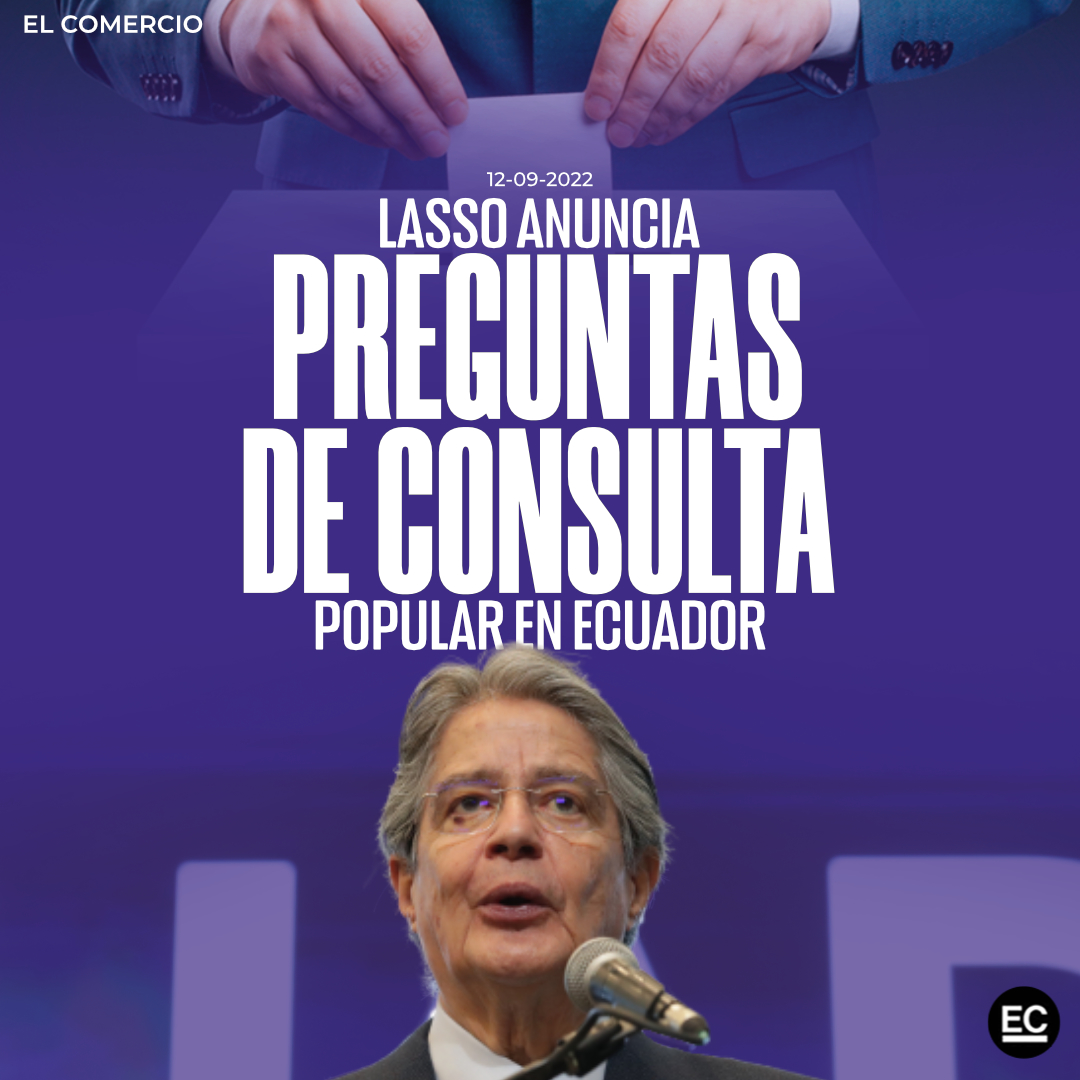 El Comercio on Twitter: "#ATENCIÓN | El presidente Guillermo Lasso presenta las ocho preguntas ...