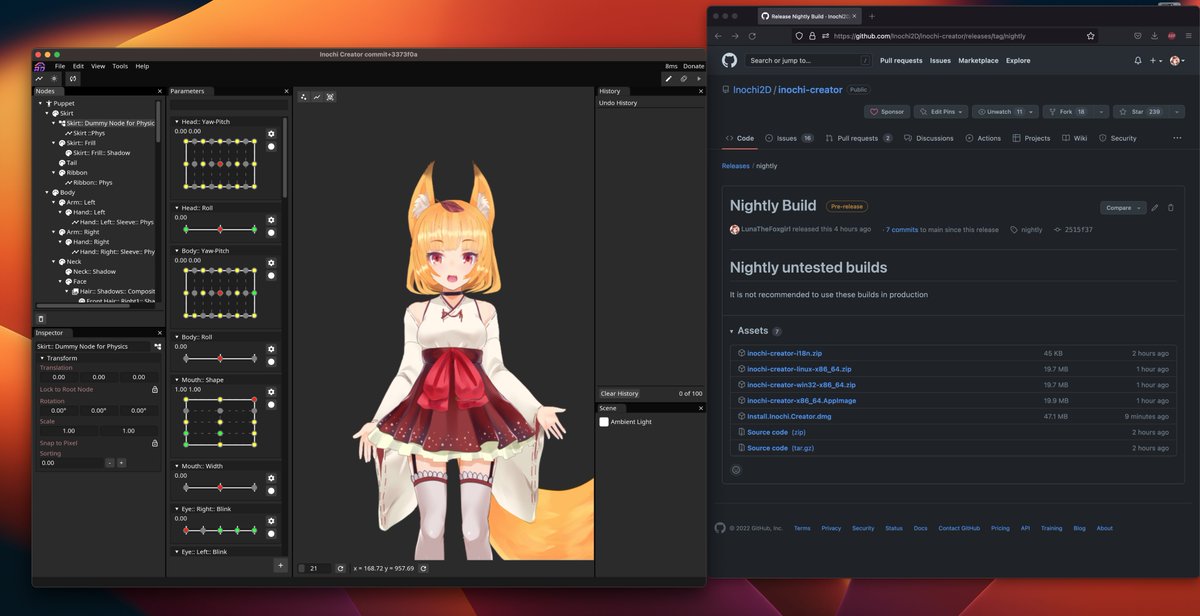 Inochi2D on Twitter: "We now have automated nightly builds of the main branch of Inochi Creator ...