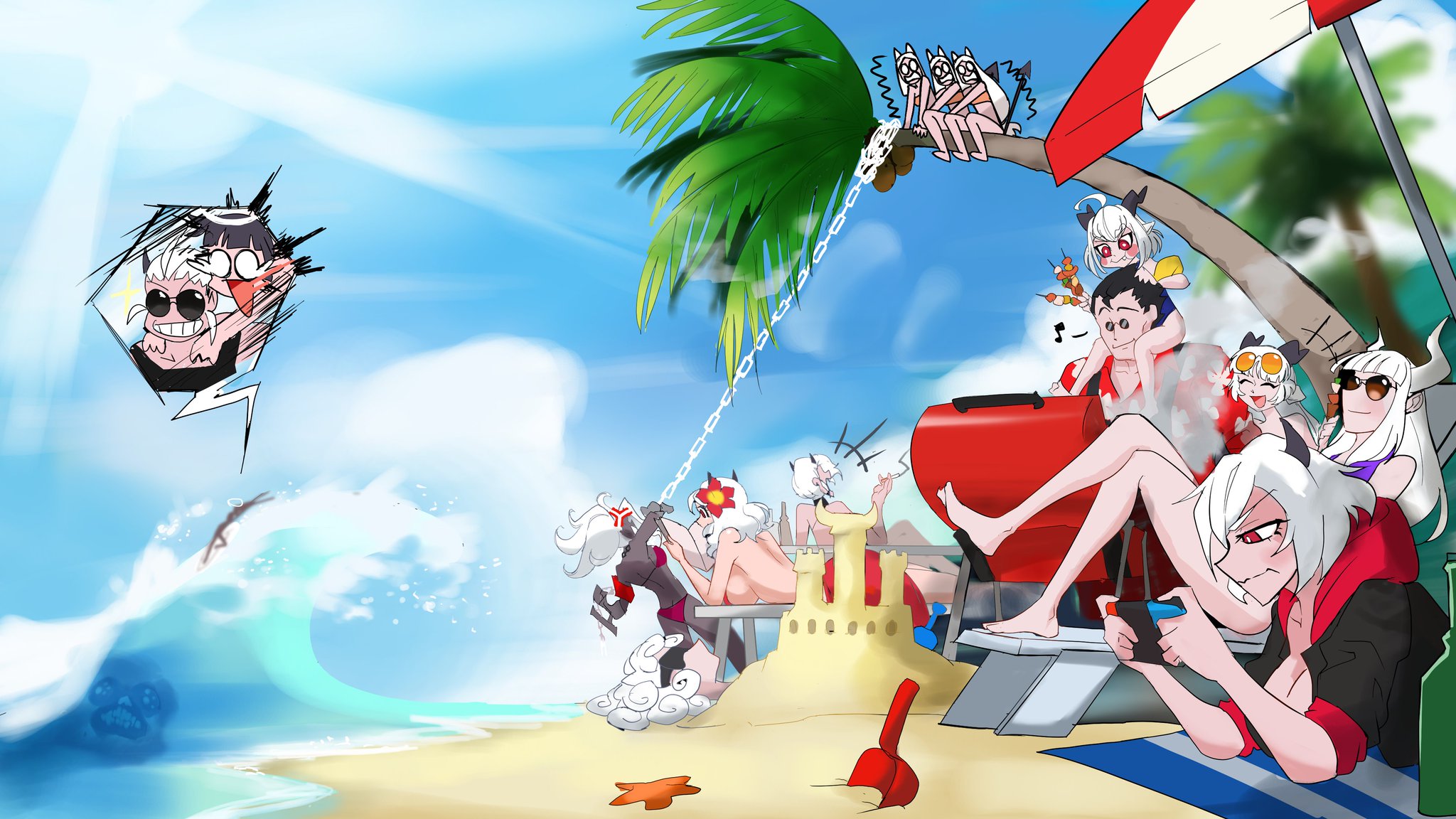 S4 (COMMS OPEN) on Twitter: "Helltaker the beach episode #Helltaker #Helltakerfanart https://t ...