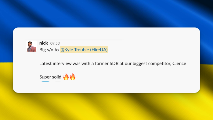 “Easily the best candidate I’ve ever interviewed in my life” is what ...