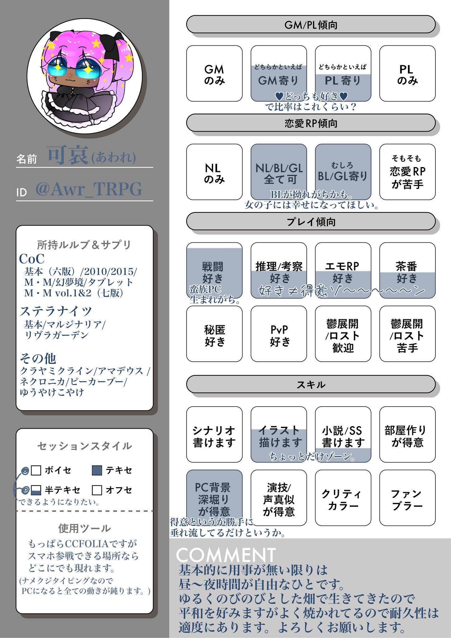 可哀🐟 (@Awr_TRPG) / Twitter