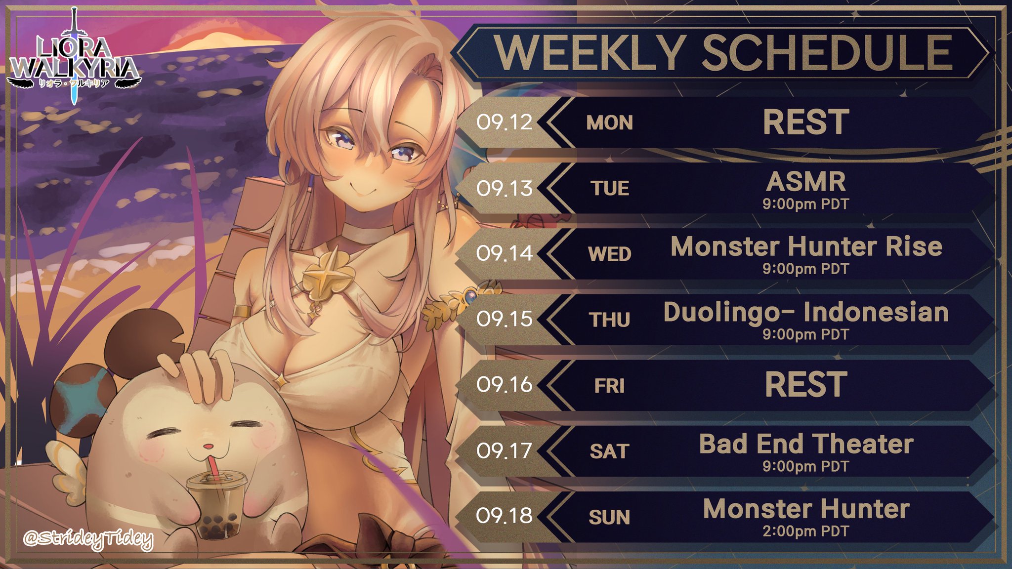 Liora Walkyria ⚖️ SUMMER MERCH! V&U on Twitter: " 09/12-09/18 Trying out a lot of new things ...