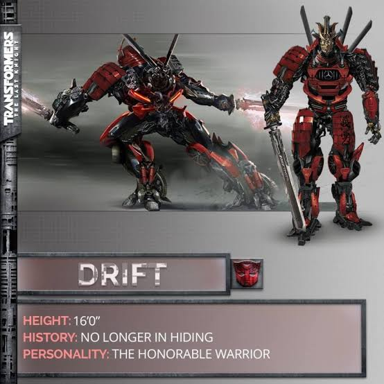 crazy ass moments in Transformers history on X Early designs toys and merchandise depict The Last Knight Drift as a black car that somehow turns into a predominantly red robot. This mistake
