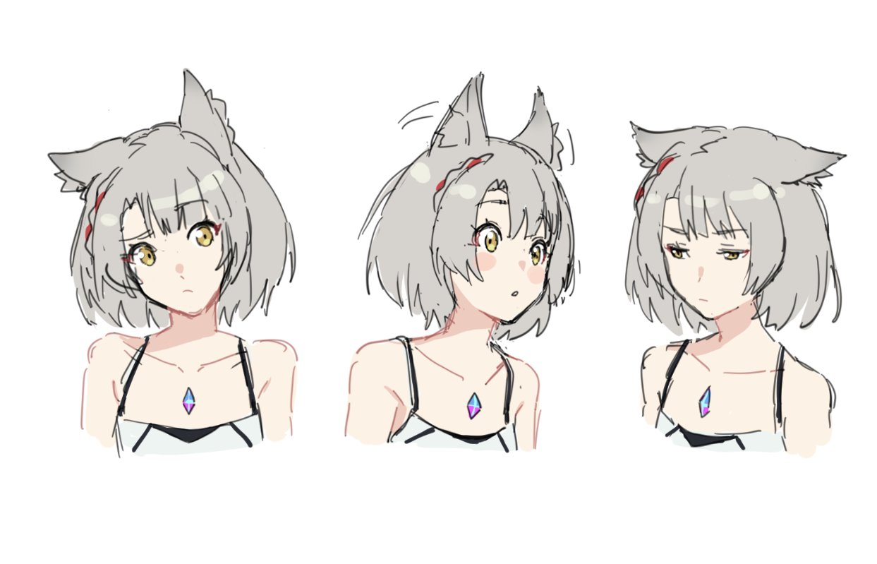 fik on Twitter: "mio scribbles (an excuse to draw expressions + the ears) https://t.co ...
