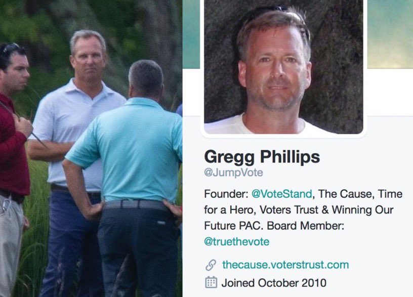 Do you think Gregg Phillips was at Trump's golf course yesterday ...
