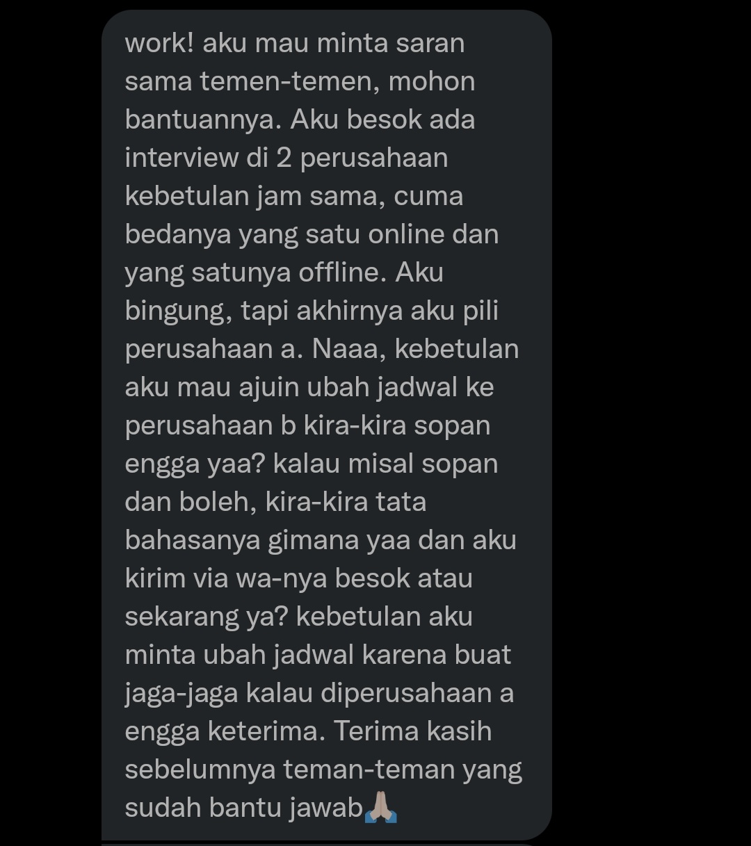 BACA RULES DI (bit.ly/worksfess) on Twitter: "work! Mohon bantu sarannya dong teman teman ...