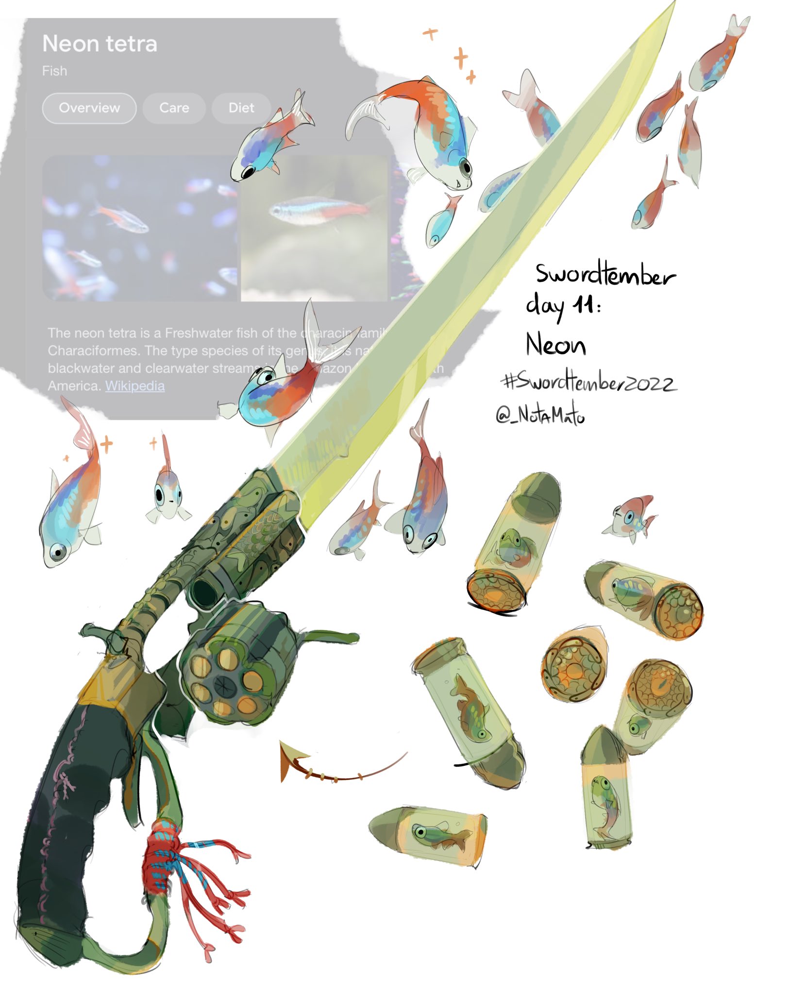 🧇Maré🥐🎃 — comissions closed on Twitter: "#swordtember day 11,12,13 Neon (I kinda cheated on this ...