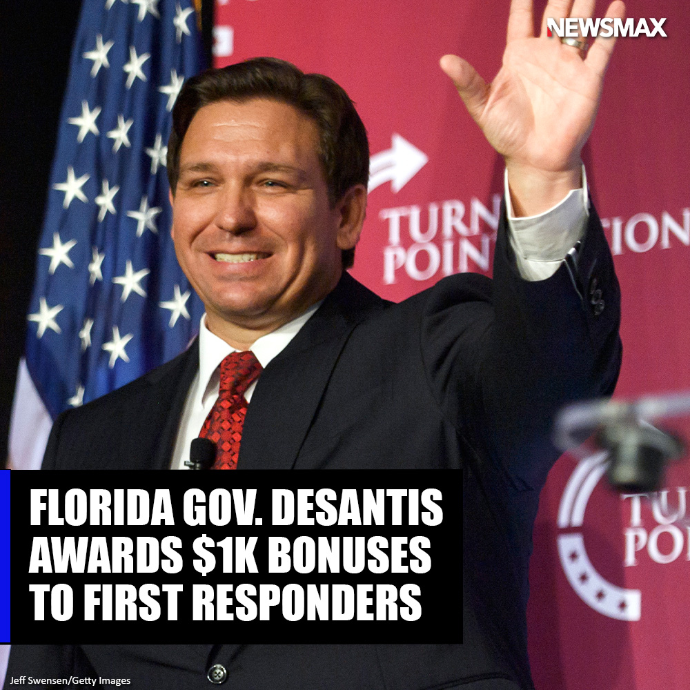 Florida Gov. Ron DeSantis went to Jacksonville to hand out $1,000 bonus ...