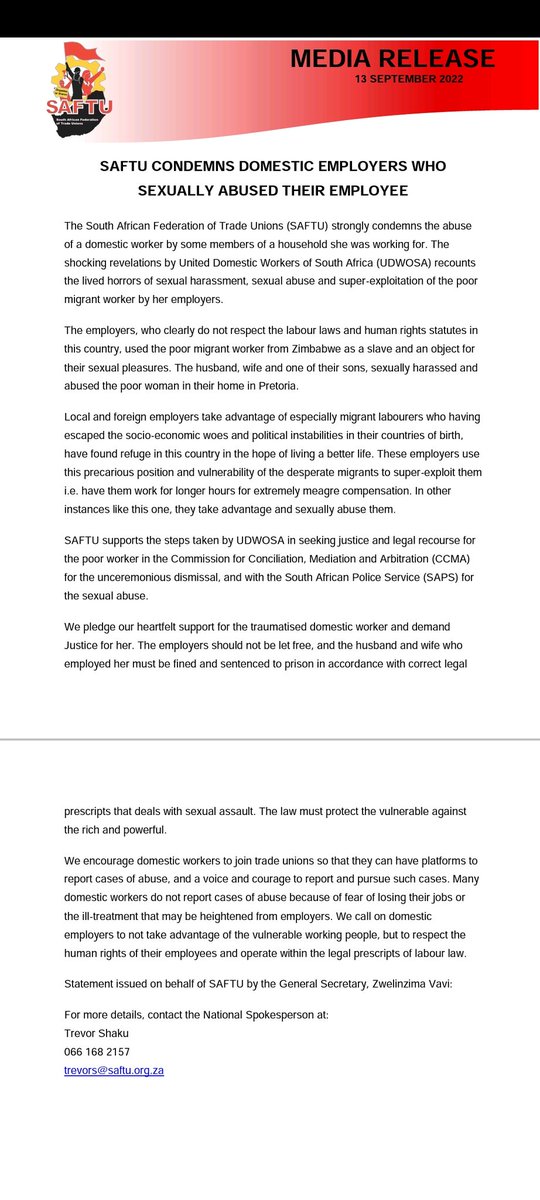 SAFTU on Twitter: SAFTU on Twitter: