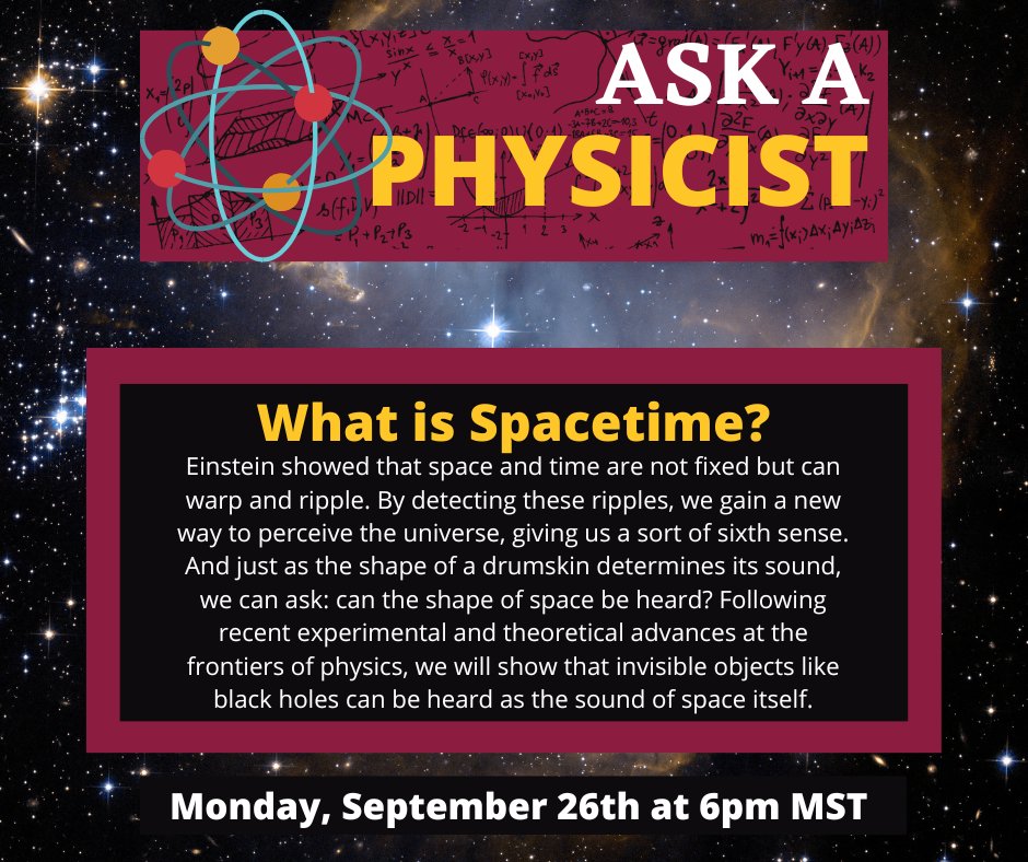 Beyond Center on Twitter: "You can now register for the Ask a Physicist on Sept. 26th ...