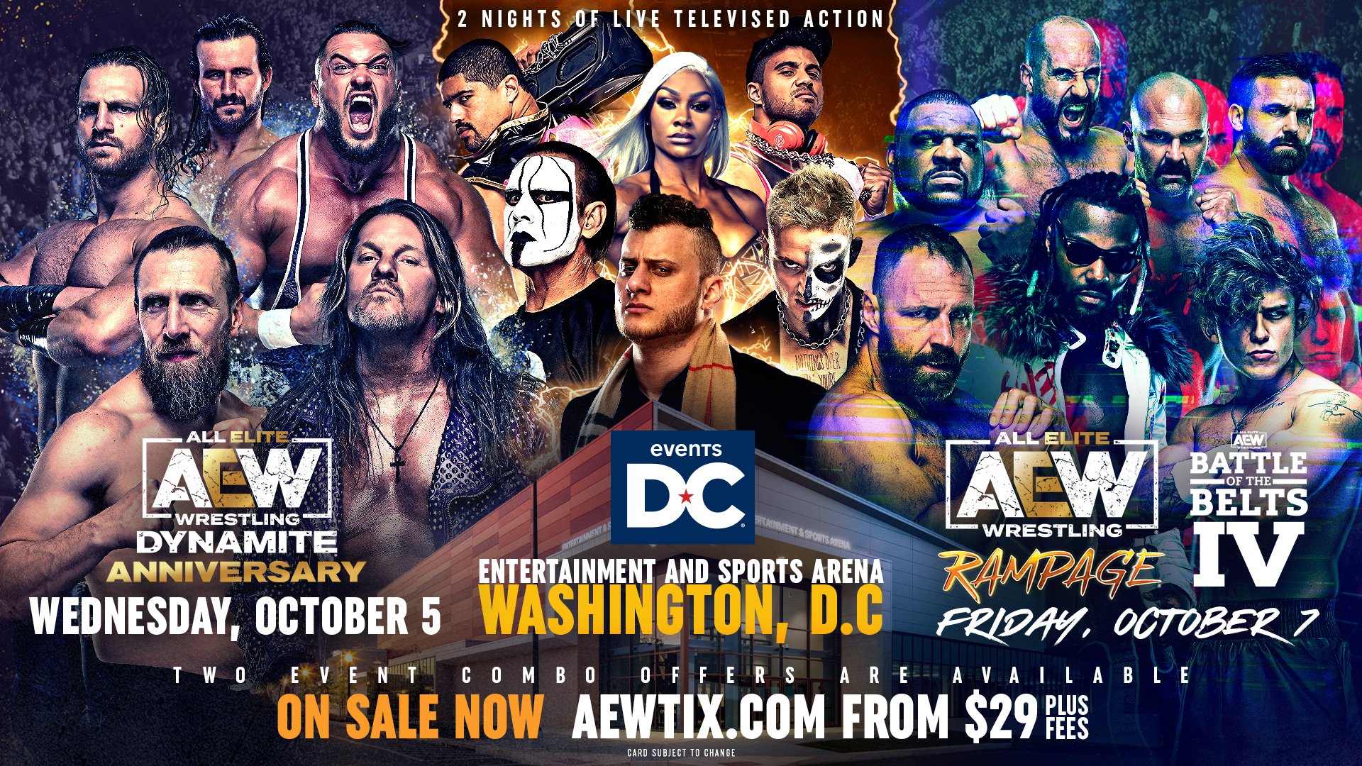 All Elite Wrestling on Twitter: "#AEW returns to Washington, D.C. for 2 nights of LIVE action at ...