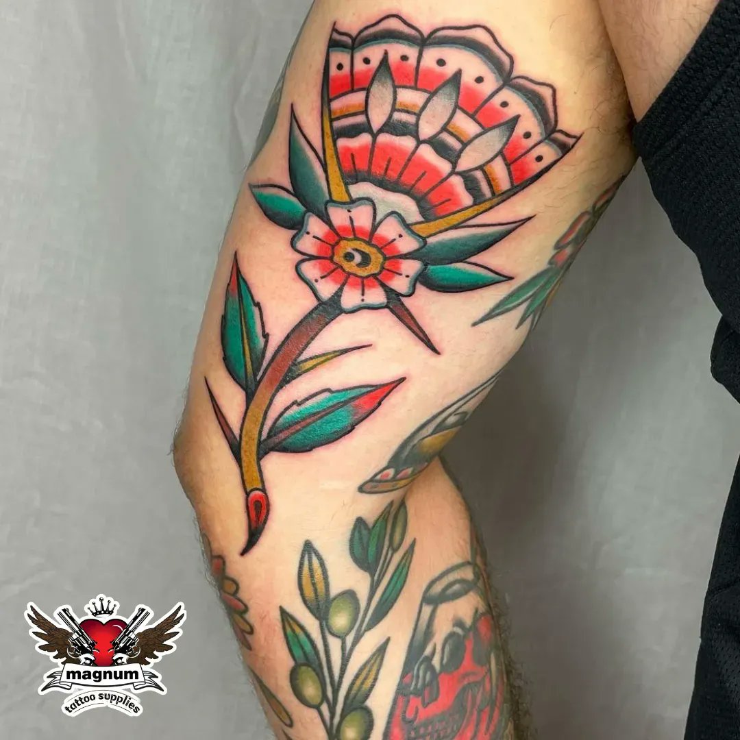 Traditional Style Flower Tattoo