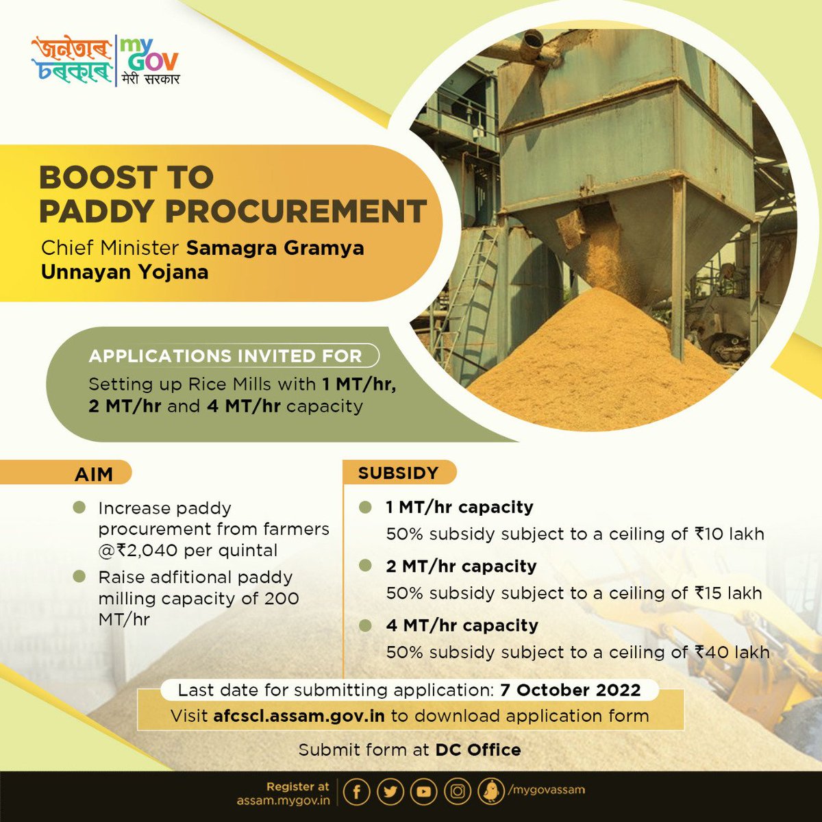 MyGov Assam on Twitter: "A step towards boosting paddy procurement from farmers by providing ...