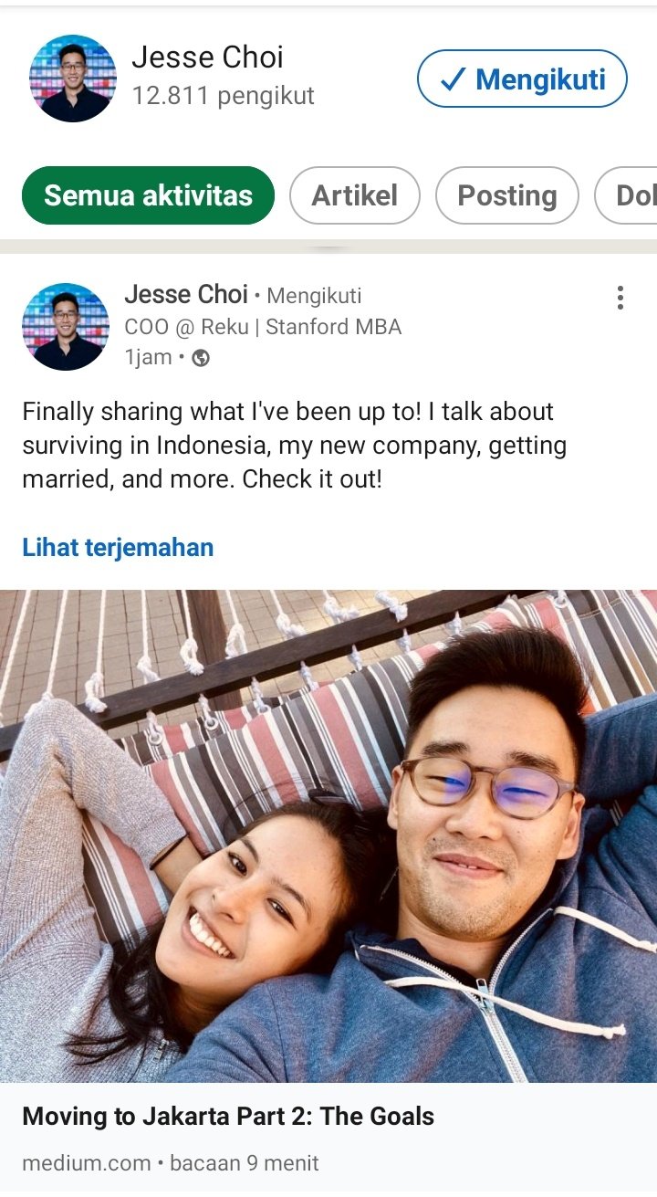 Baca Rules (bit.ly/worksfess) on Twitter: "Work! Sekelas Jesse Choi aja masih update LinkedIn ...