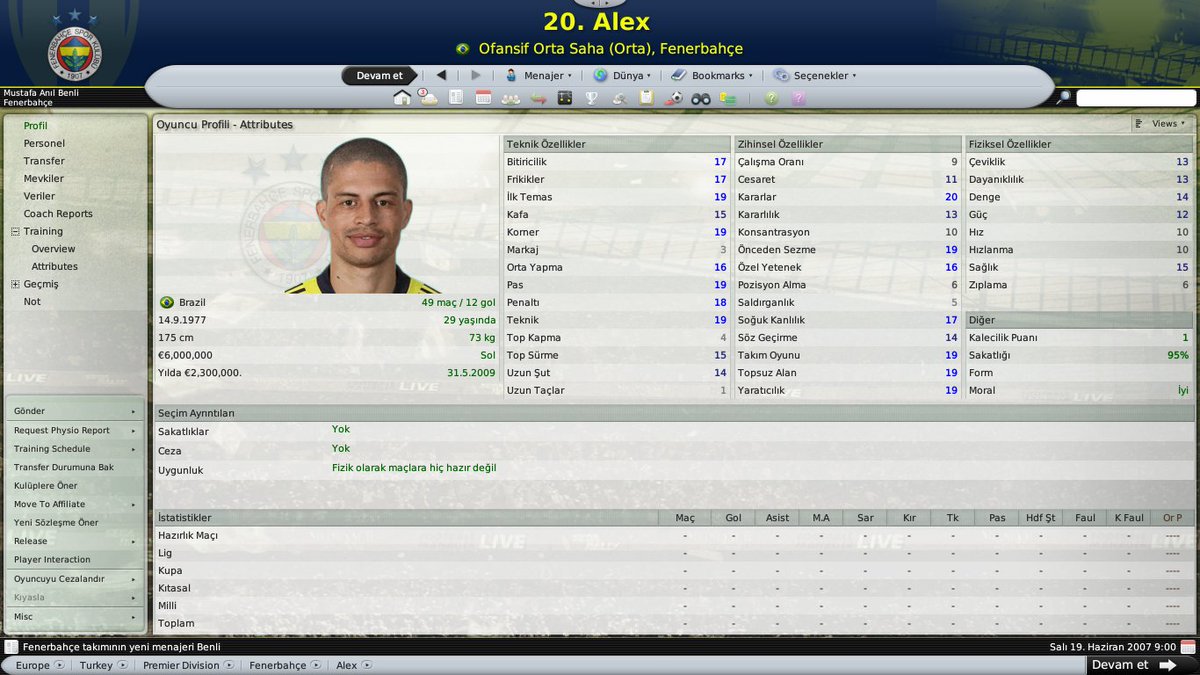 FM Bağımlısı on Twitter: "Alex de Souza - FM08 Profili"