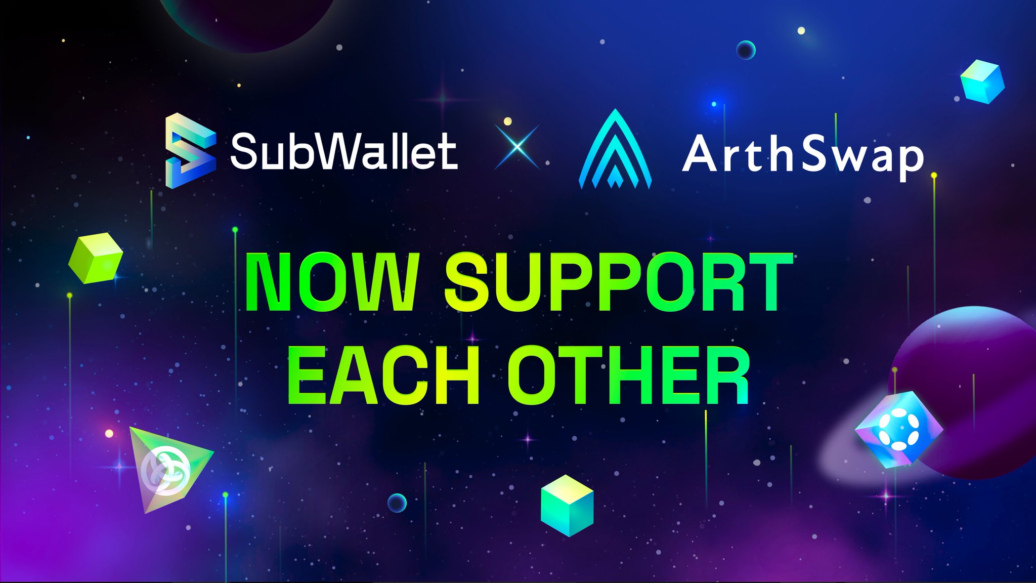 SubWallet (Official Account) on Twitter: "SubWallet 🤝 @arthswap new partnership is live🤩 It's ...