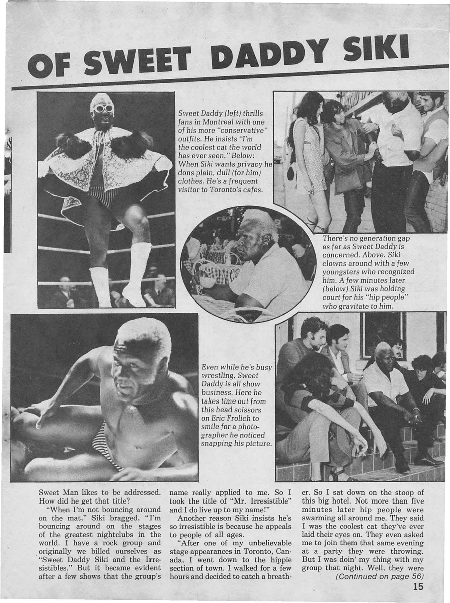 Rasslin' History 101 on Twitter: "RT @RasslinGrenade: So far ahead of his time... Sweet Daddy ...