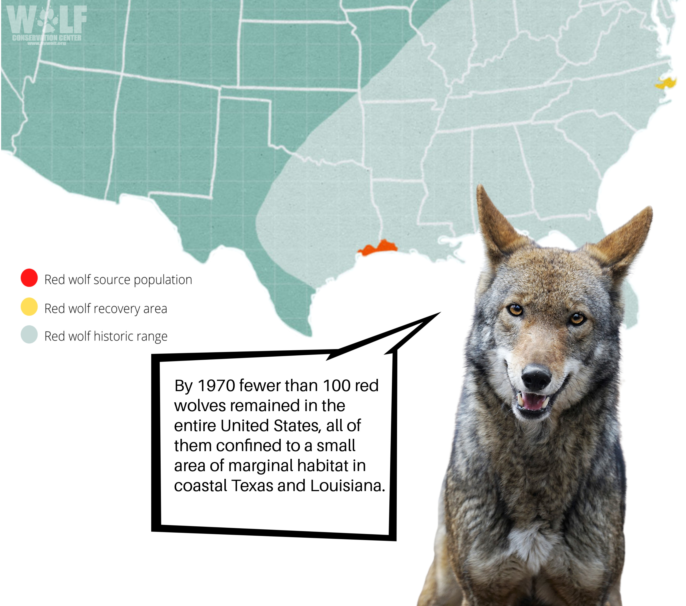 Red Wolf Habitat Map