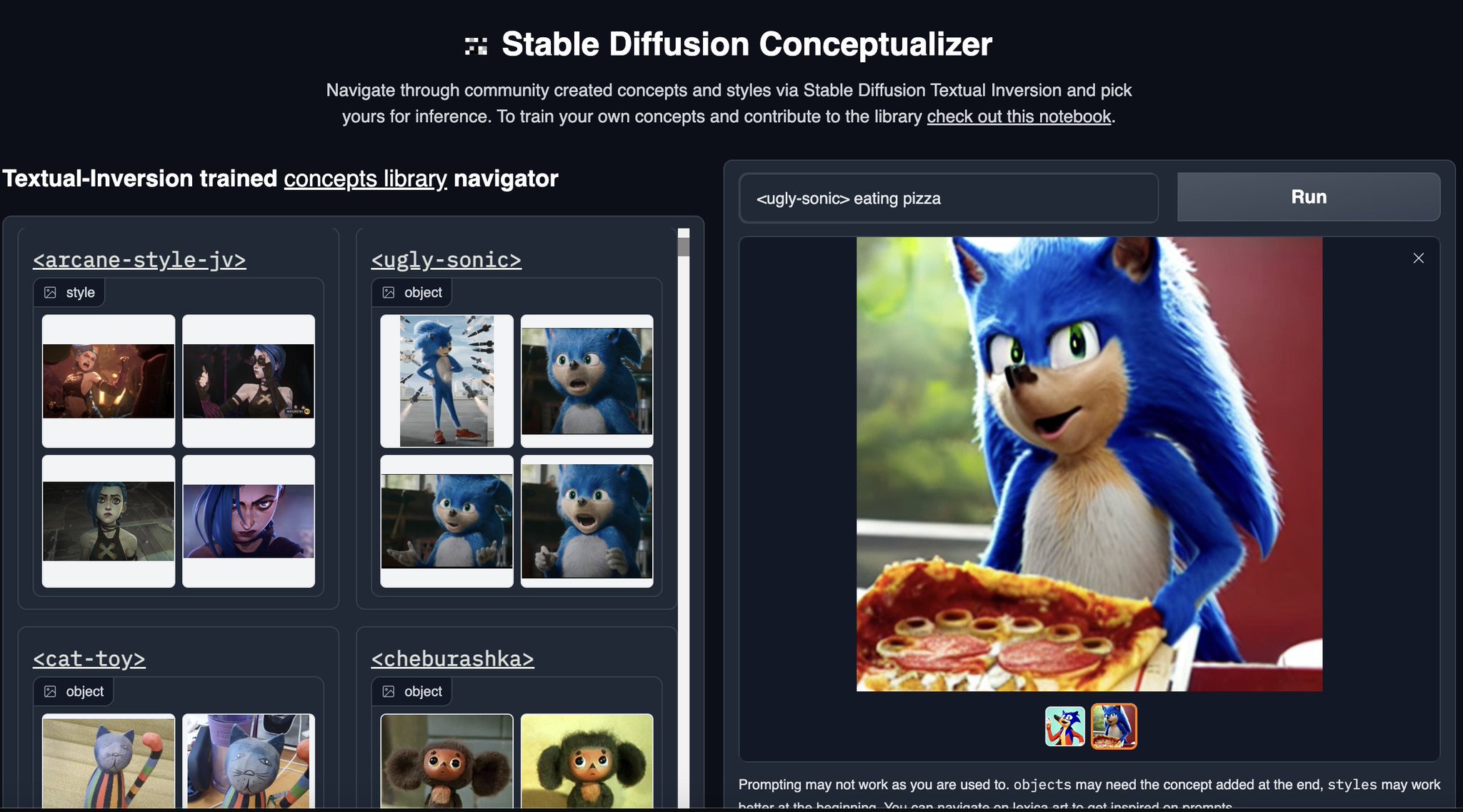 apolinário from multimodal ai art on Twitter: "And the Spaces for the Stable Diffusion Concepts ...