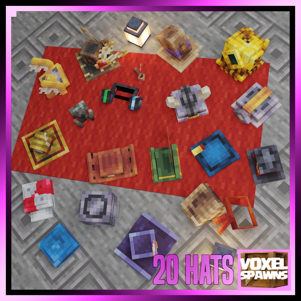 Voxel Spawns on Twitter: "Variety Hat Cosmetics Available on @MCModelsNet https://t.co ...