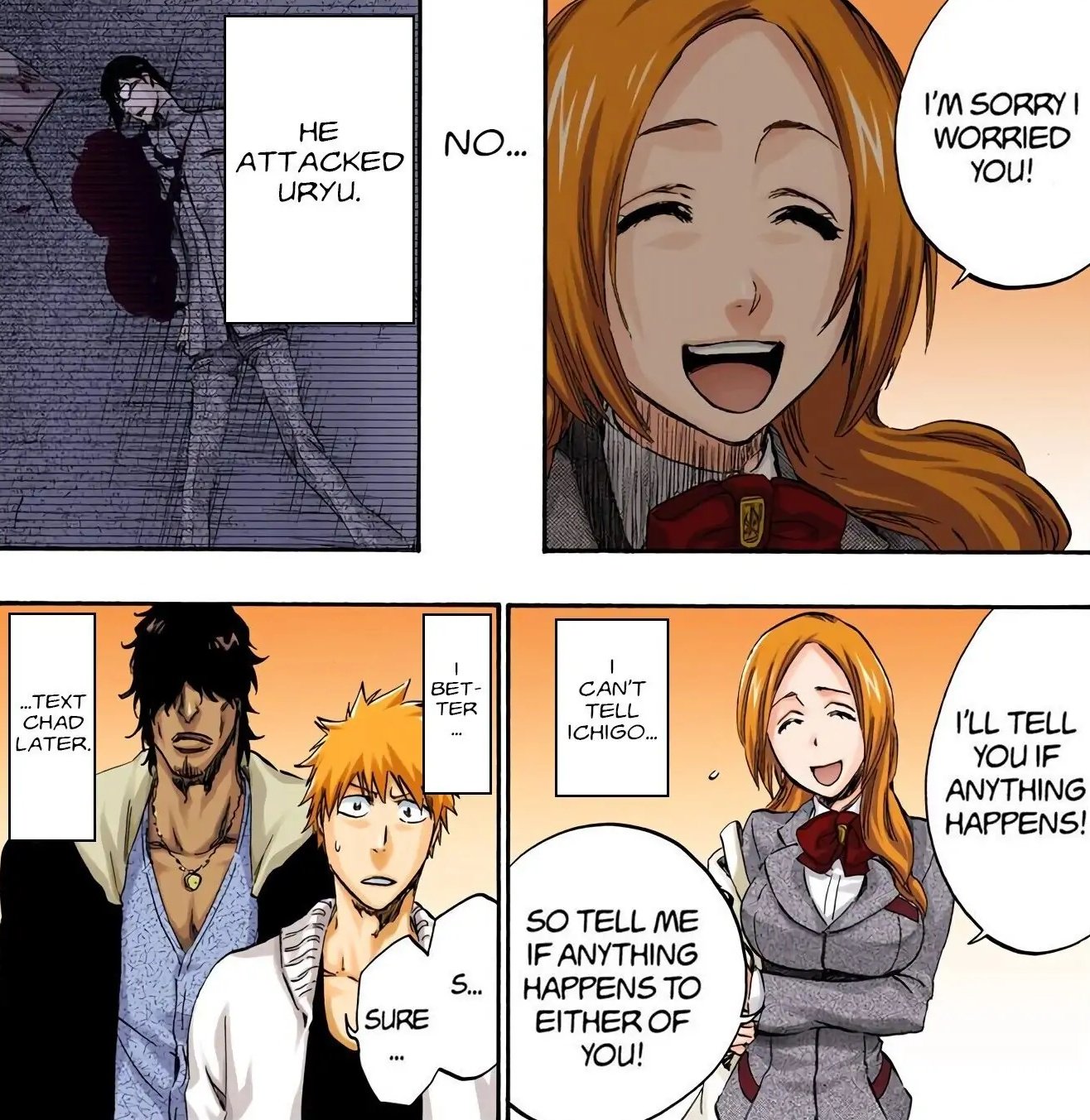 HimeQueen on Twitter: "Orihime was trying to heal Ichigo and at the same time put up shields to ...