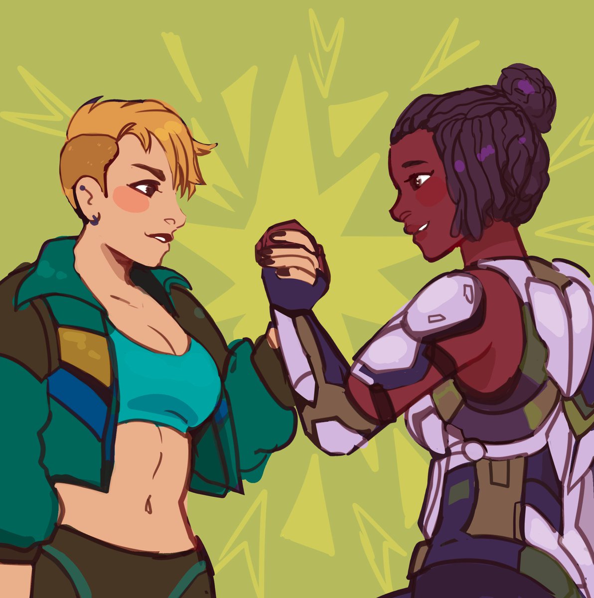 「cassie And Jaquie Mortalkombat 」zaeed 🇦🇷のイラスト
