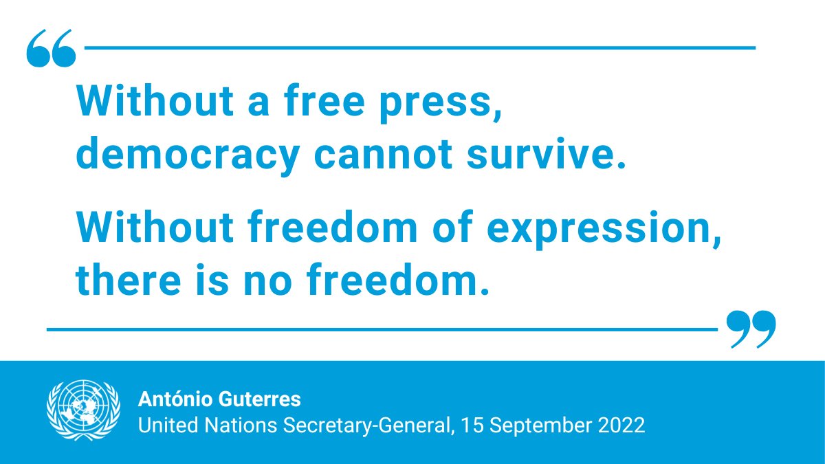 "Without a free press, democracy cannot survive. Without freedom of ...