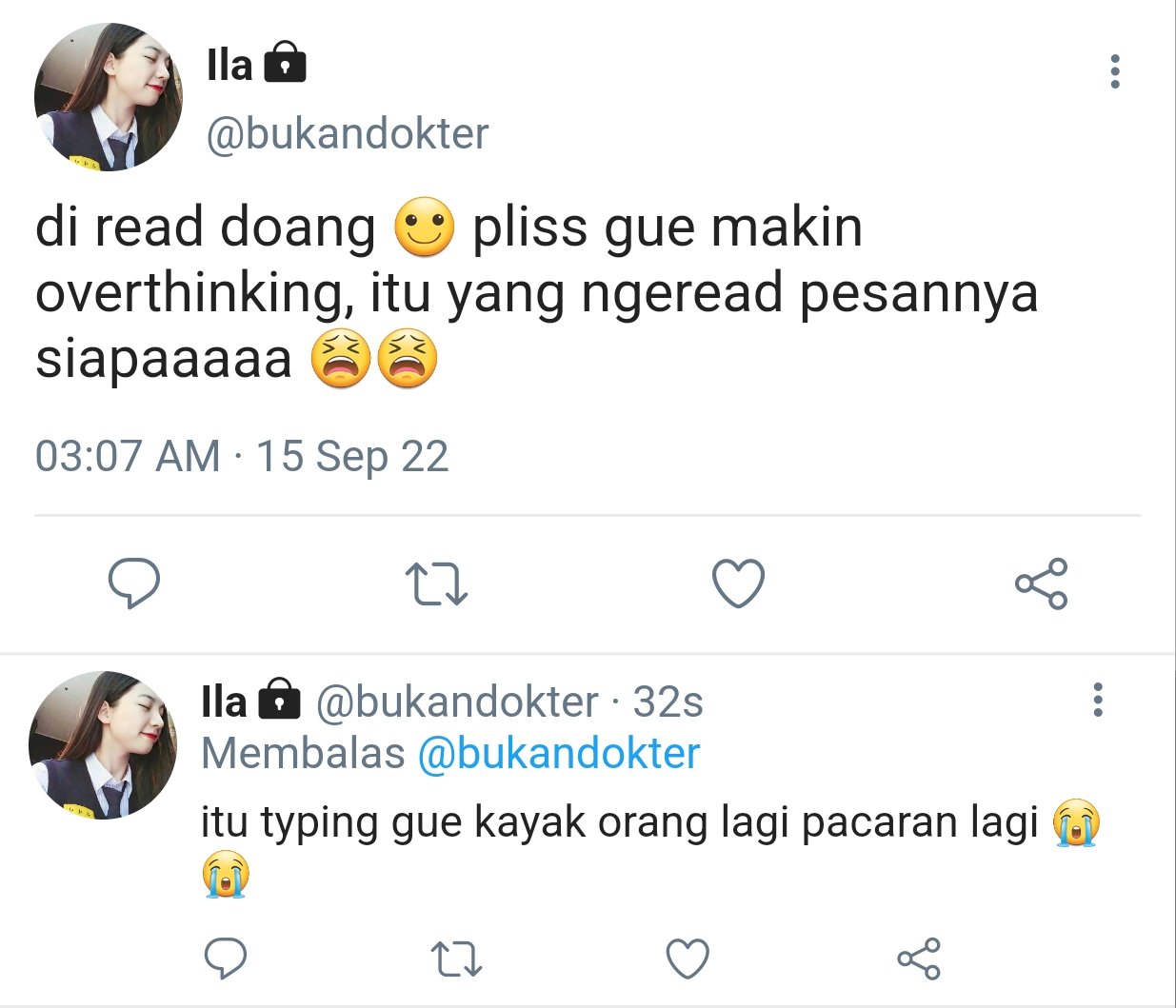 Jjeong on Twitter: "13. Overthinking gak tuh https://t.co/1ZmNeKyOyI" / Twitter