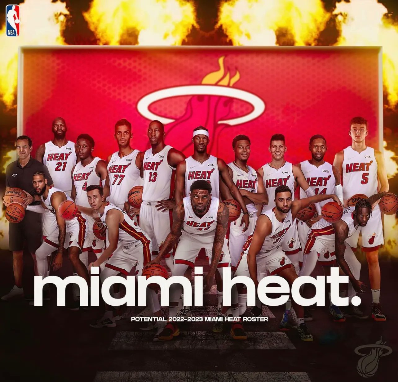 Miami Heat Wallpaper 2022 Roster