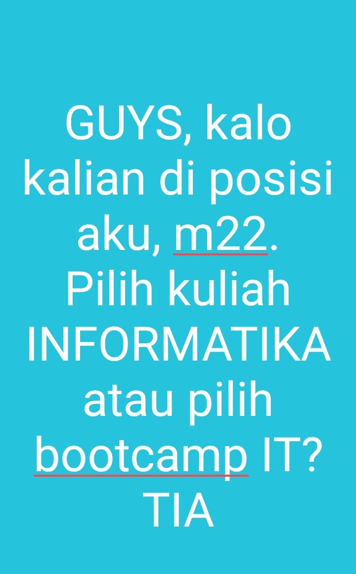 BACA RULES DI (bit.ly/worksfess) on Twitter: "work! Boleh minta sarannya? Mi ni mal li ma ka ta ...