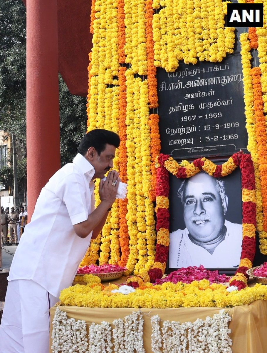 Tamil Nadu | Today we paid our tribute to our party founder Anna Durai ...