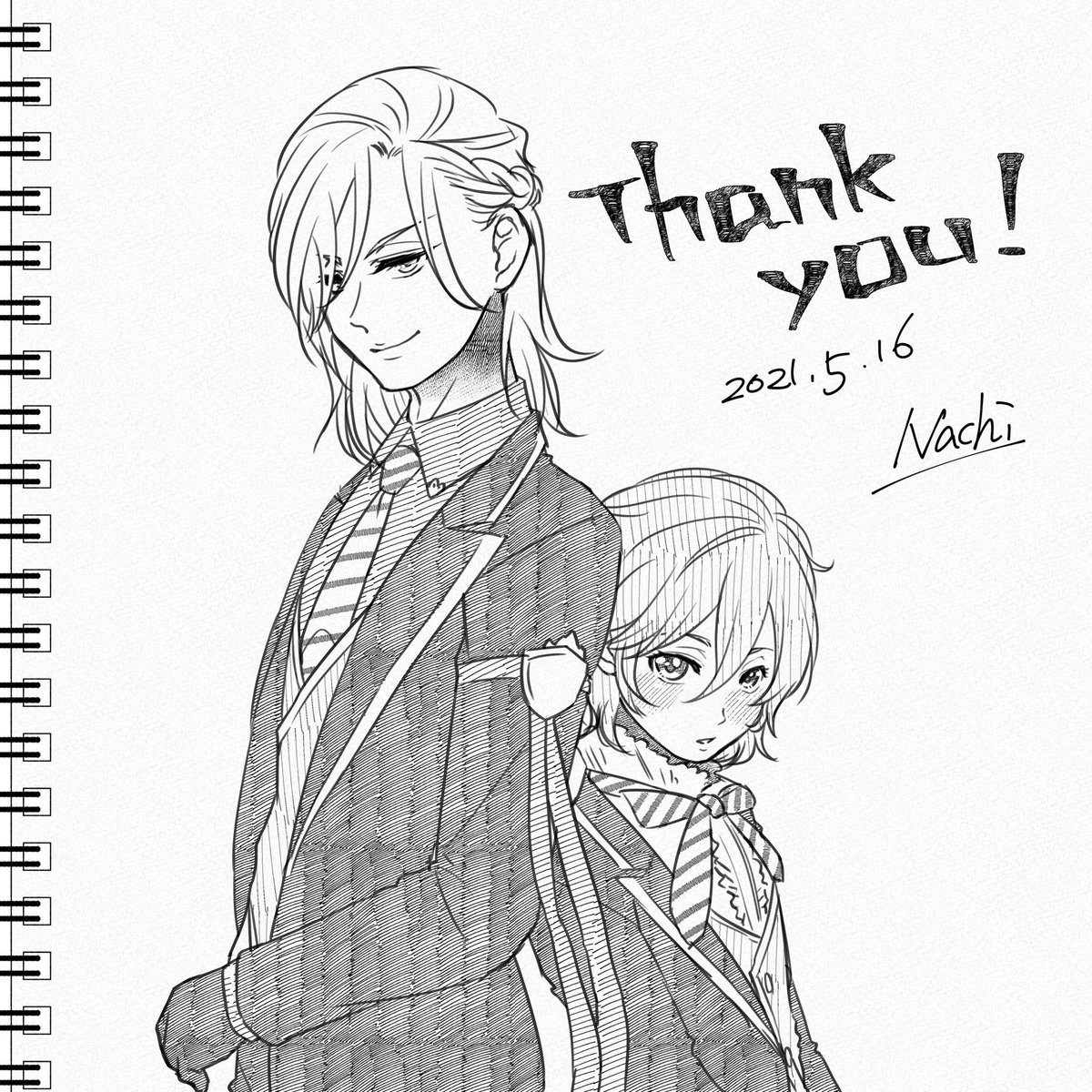 「#twst_BL ジャクエペ 再掲 理想としてる🍎くんのtkbと自分が描いた🍎くんのtkbを見比べてたので、ついで」nachi アナログ落書きマンの漫画