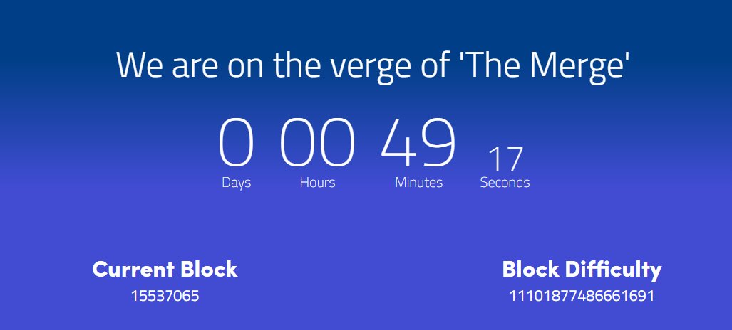 STARL_Official on Twitter: "The #merge is almost here! While the $ETH merge is exciting, we are ...