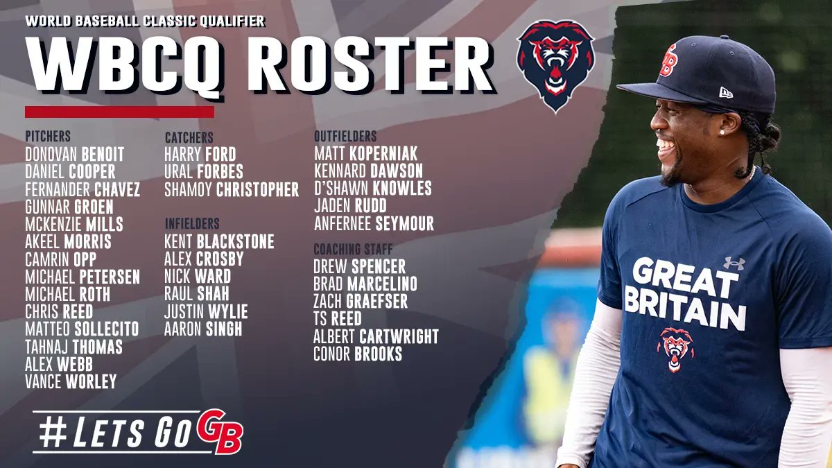 Great Britain Baseball on Twitter: "Great Britain is proud to announce the roster for the 2022 ...