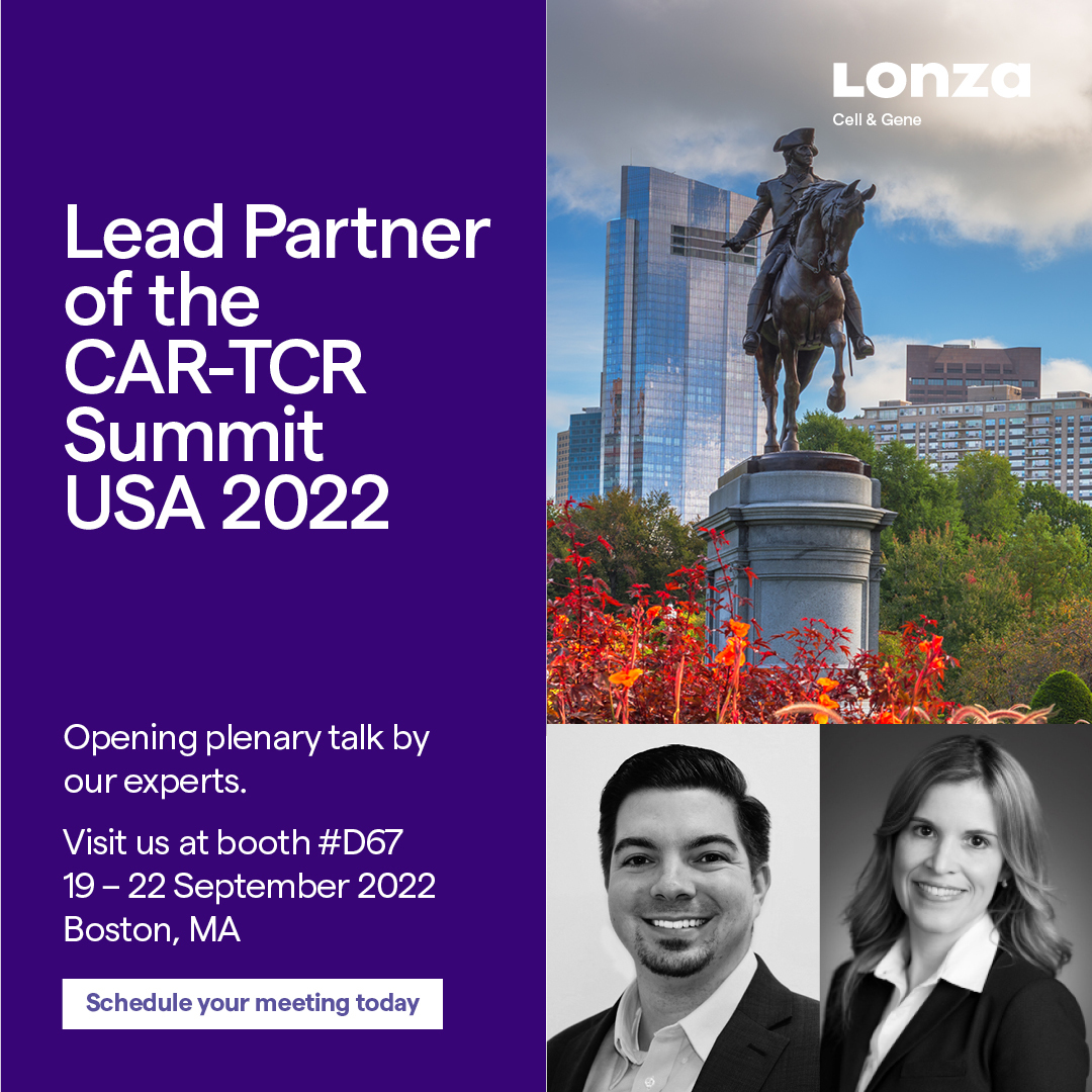 Lonza on Twitter: "Less than one week until CAR TCR 2022 conference in Boston, are you attending ...