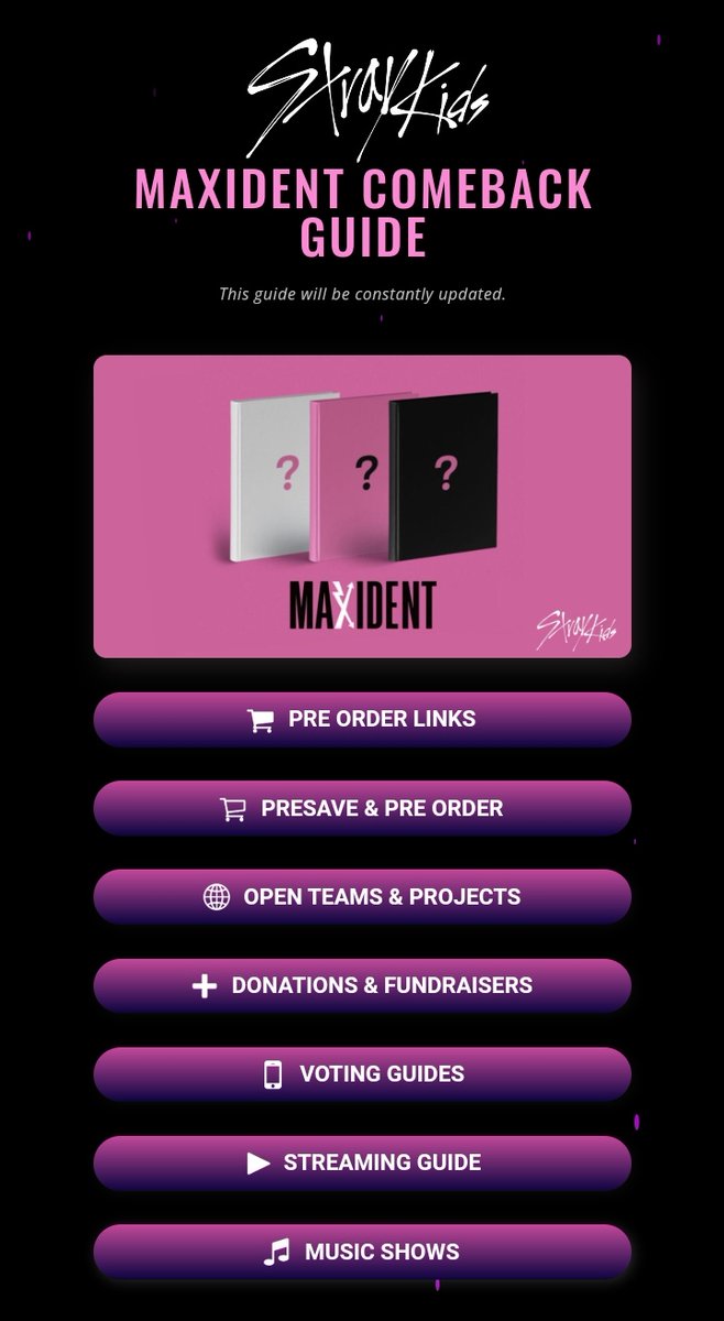 Stray Kids Global 💗 on Twitter: "RT @iStay_Informed: 🆕️Stray Kids Comeback Guide Update Digitals ...