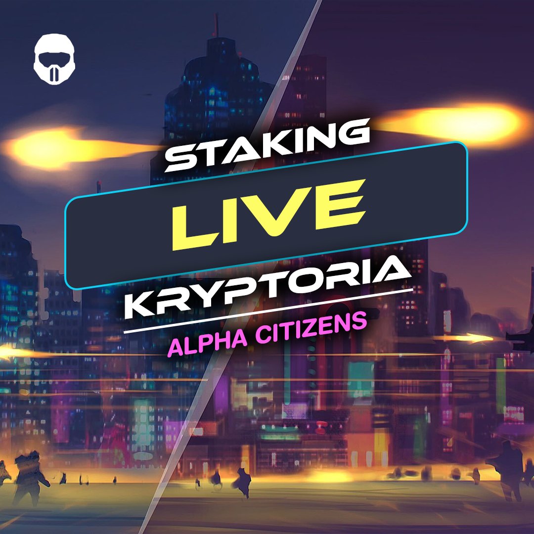 Kryptoria on Twitter: "Alpha Citizen staking LIVE! Your staking streak plus your rank will ...